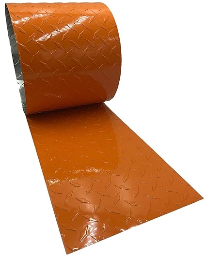 0.025" Painted Aluminum Diamond Treadplate Flashing Rolls - 10 FT Roll